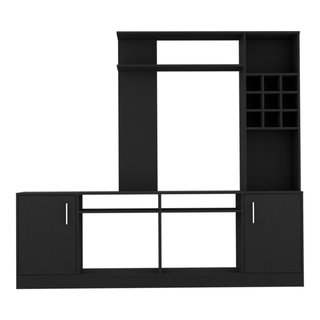 Vibrant Entertainment Center for TVs Up to 37" with 9 Wine Cubbies ...