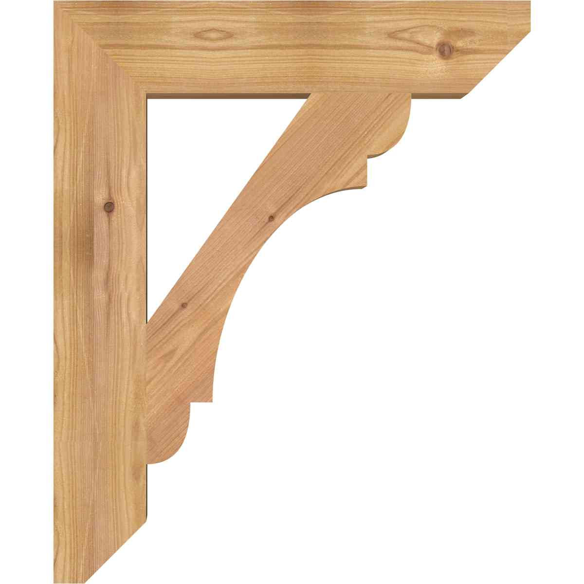 Balboa Traditional Bracket, 16"Dx28"H, 4"W Western Red Cedar/Rough Sawn ...