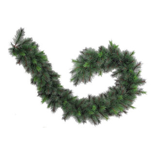 210 Tips Christmas Pine 9 Feet Garland With White Edge - Traditional ...