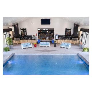 Huge Indoor Pool for Double the Fun - Rustic - Pool - Toronto - by Betz ...