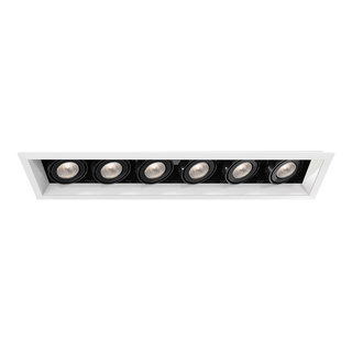 6-Light Multiple, Mr16, Black and Black - Recessed Trims - by Buildcom ...
