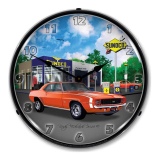 GMRE1306448 1969 RS SS Camaro Sunoco Clock - Midcentury - Wall Clocks ...