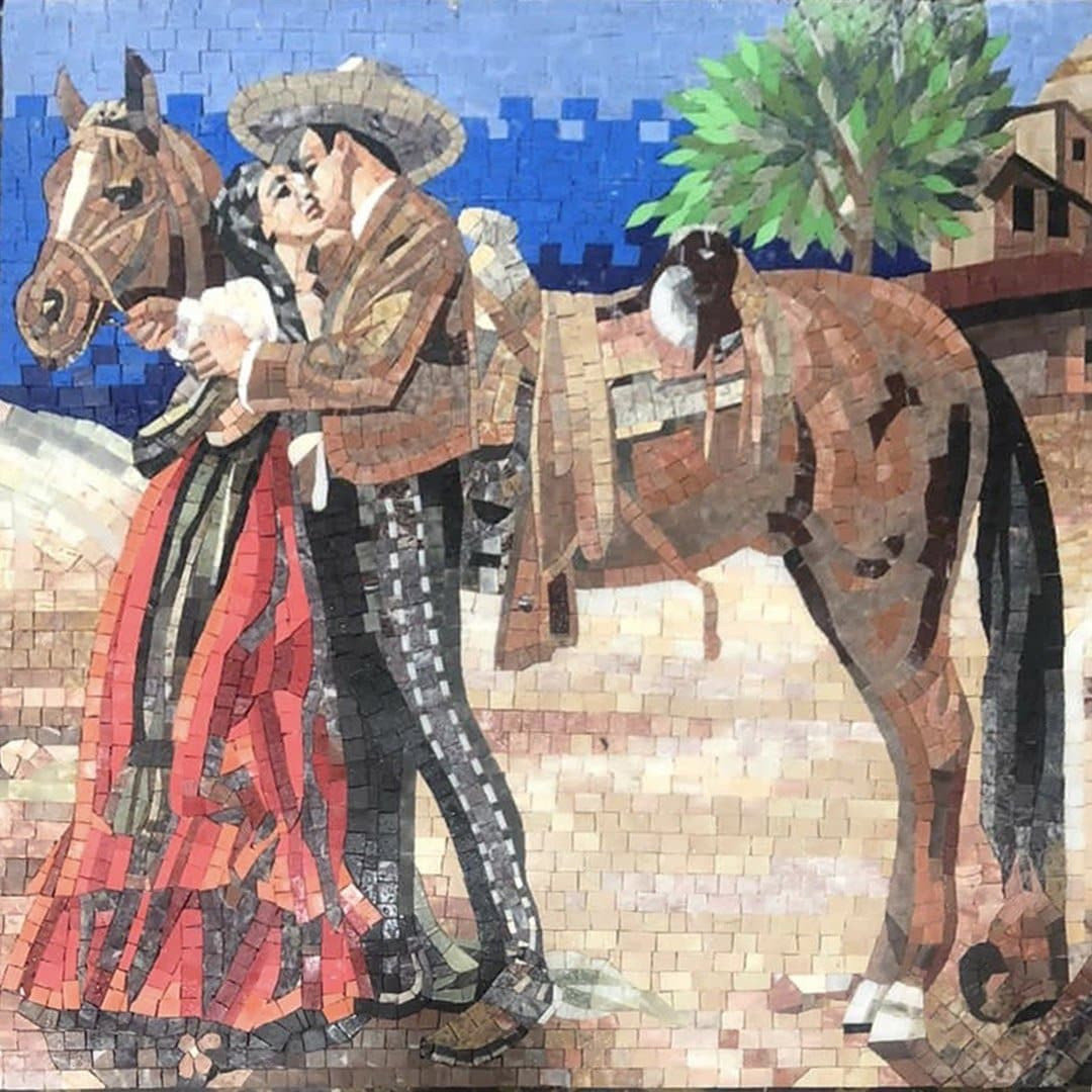Mexican Love Mosaic Artwork, 31" x31" - Contemporary - Tile Murals - by ...
