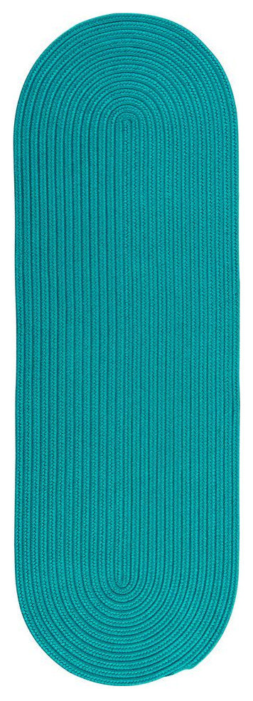 Colonial Mills Rug Reversible Flat-Braid, Oval Runner Aqua Runner, Oval ...