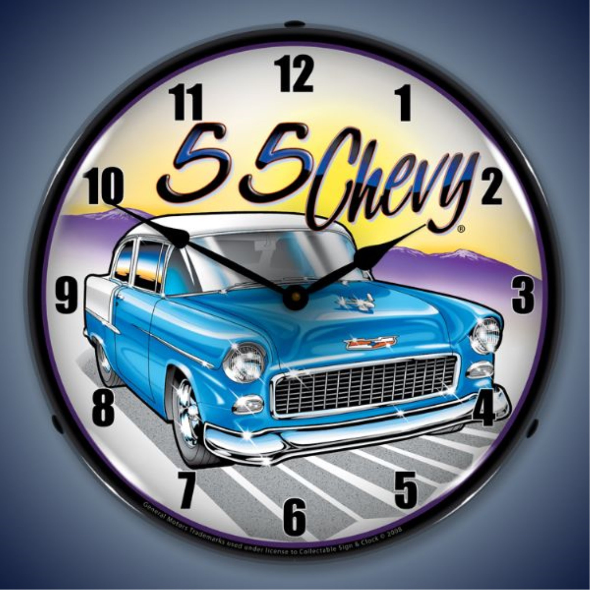 GM712176 1955 Chevy Clock - Midcentury - Wall Clocks - by VirVentures ...