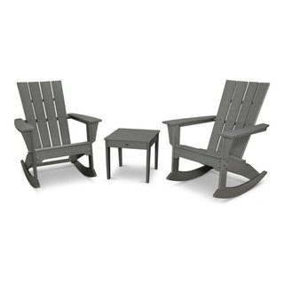 Polywood Quattro 3-Piece Rocker Set - Transitional - Outdoor Lounge ...