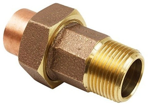 Lead Free Copper Union Fitting With Sweat To Male Threaded Connects, 1 ...