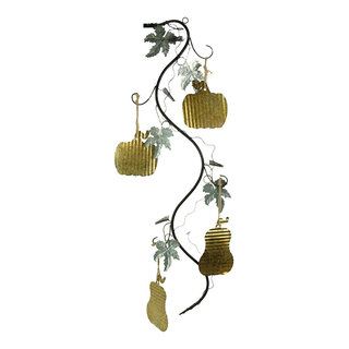 Metallic Gold Fall Harvest Metal Art Wall Sculpture, Large ...