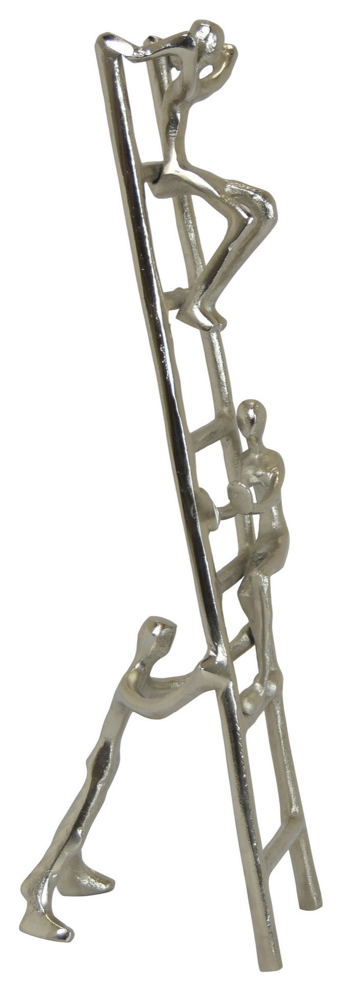 Plutus Brands Ladder Climb Sculpture, Silver Metal - Contemporary ...