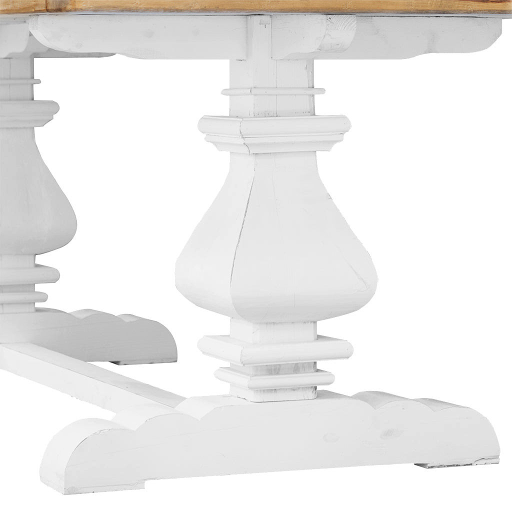 Balustrade Dining Table, White - French Country - Dining Tables - by ...