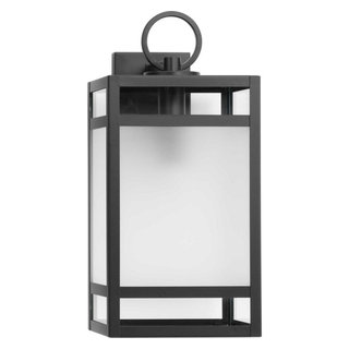Parrish 1-Light Outdoor Wall Lantern, Matte Black - Transitional ...