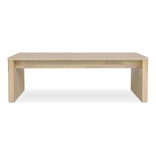 Blake Coffee Table Beige Travertine - Transitional - Coffee Tables - by ...