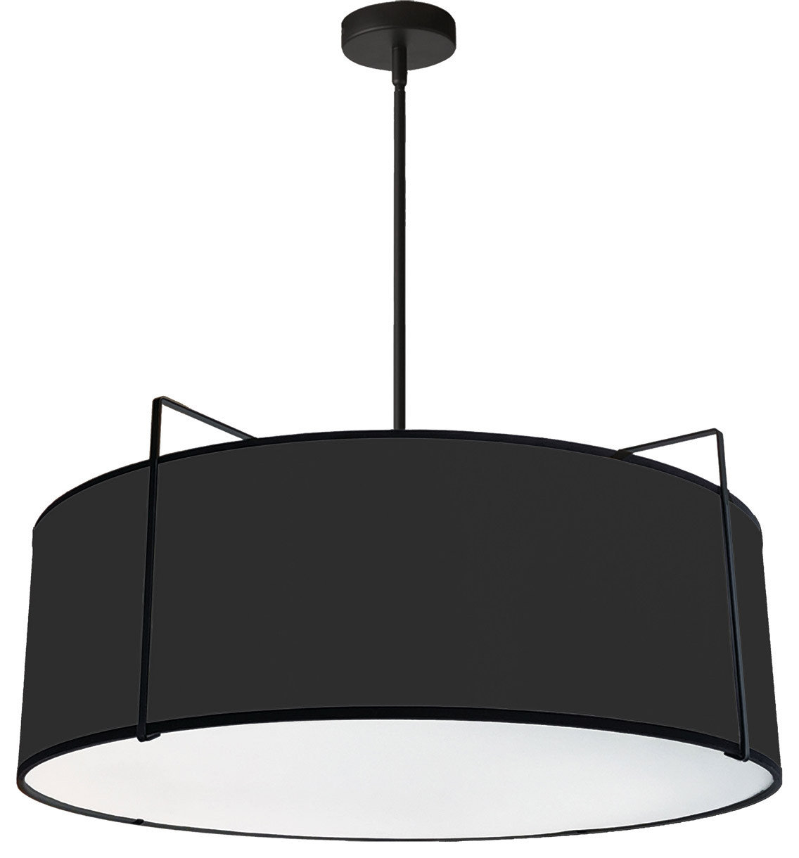 Trapezoid 4 Light Pendant, Black, Black - Transitional - Pendant ...