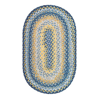 Homespice Decor Sunflowers Cotton Braided Rug (Oval), 8' x 10 ...