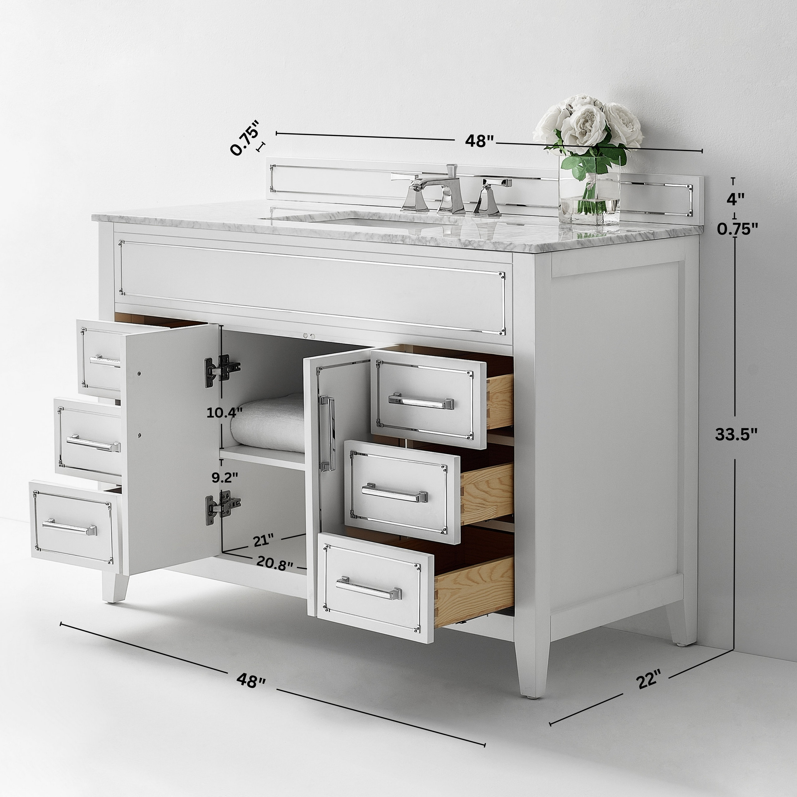 Aspen Bathroom Vanity Set, 48" - Transitional - Bathroom Vanities And ...