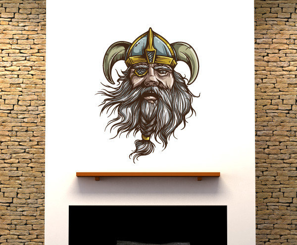 Viking Vinyl Wall Decal VikingUScolor005, 36 in. - Contemporary - Wall ...
