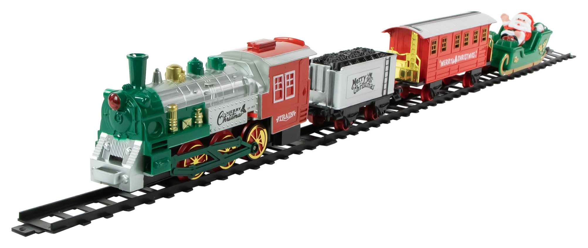 16pc Battery Operated Lighted & Animated Christmas Holiday Train Set ...