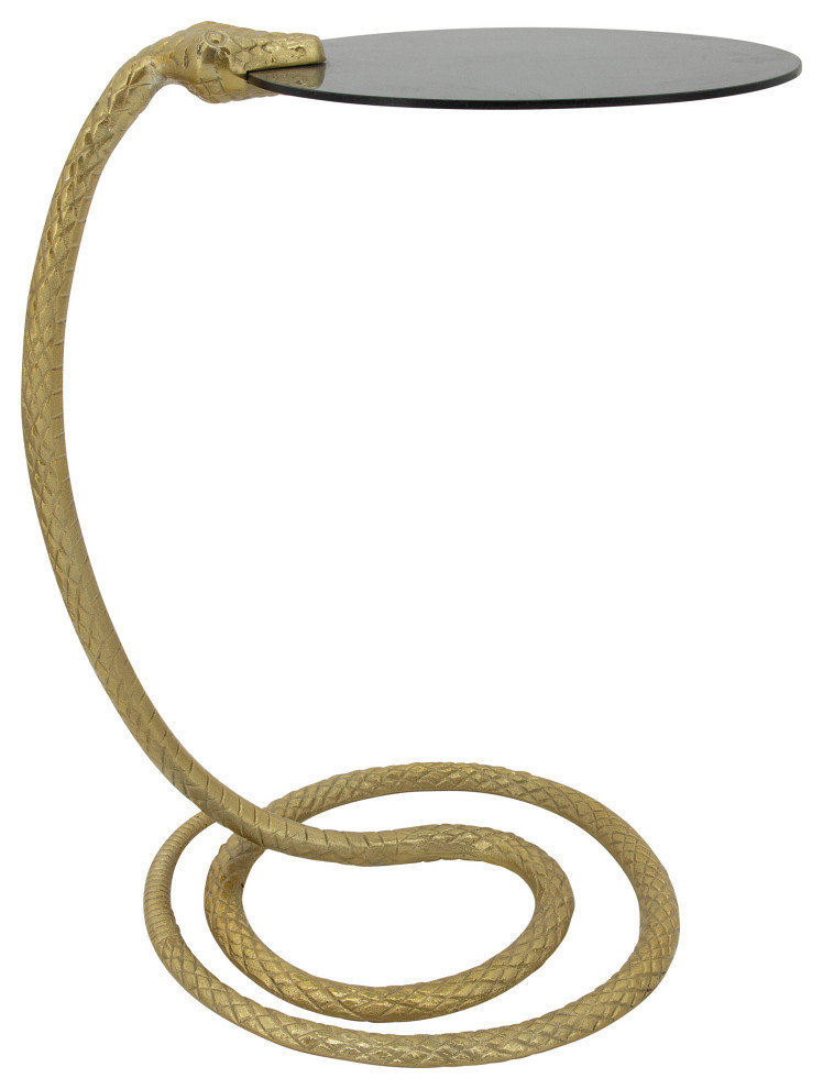 Side Table With Snake Legs, Gold - Contemporary - Side Tables And End ...