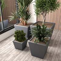 Blossom Planter set Dark Grey - Contemporary - Indoor Pots And Planters ...