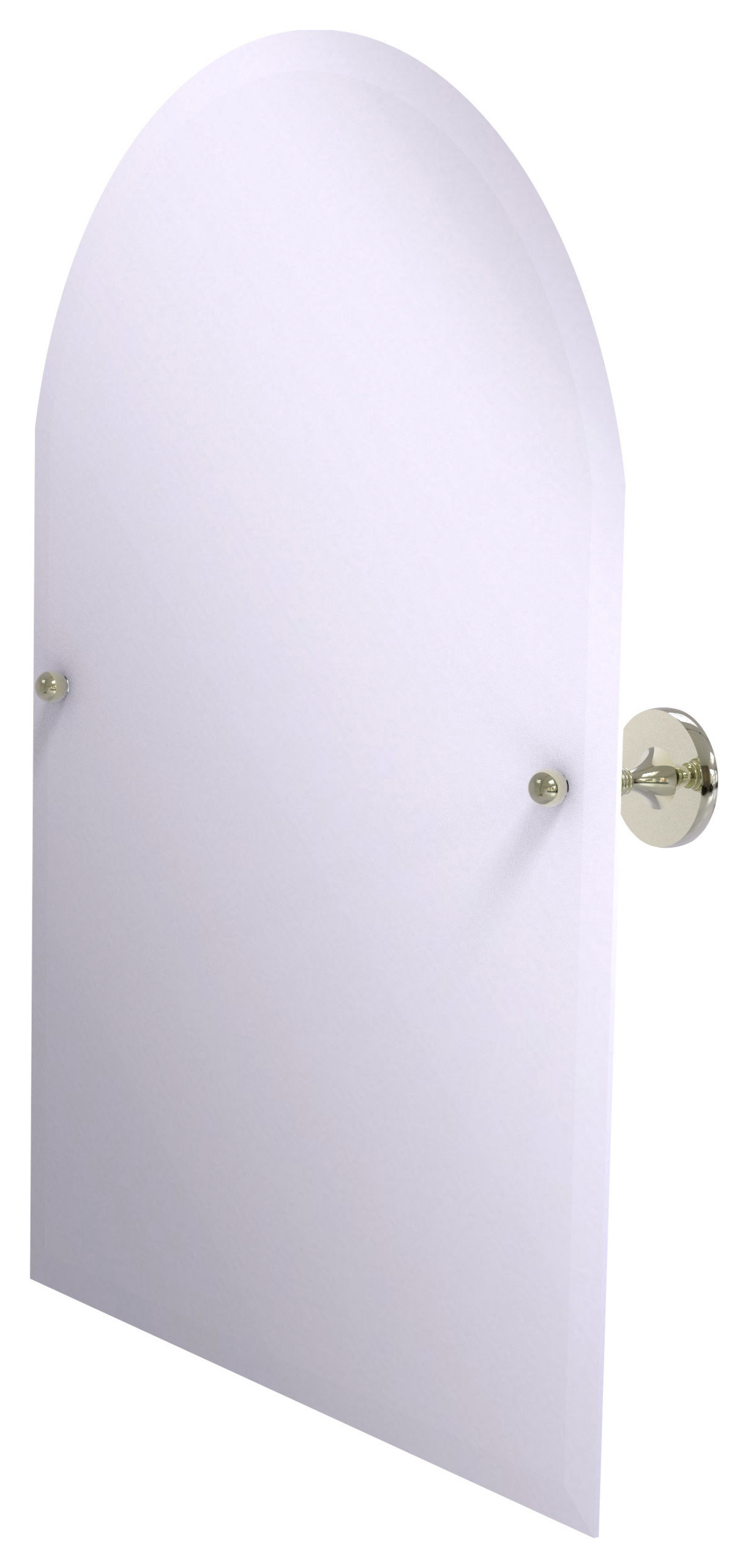 Shadwell Collection Frameless Arched Top Tilt Mirror With Beveled Edge ...