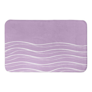 Purple Wavy Lines 21x34 Bath Mat, 21x34 - Contemporary - Bath Mats - by ...