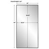 40" Industrial Black Rectangle Mirror - Transitional - Bathroom Mirrors ...