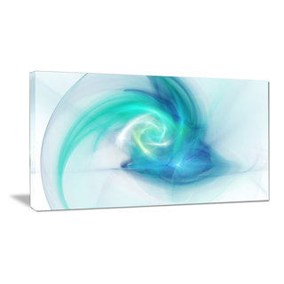 Light Blue Fractal Abstract Texture, Abstract Canvas Wall Art, 32"x16 ...