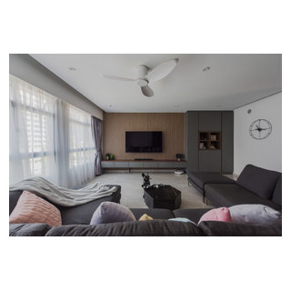 HDB 5room @ Tampines Greenbloom - Contemporary - Living Room ...