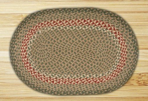 Green/Burgundy Oval Braided Rug, 6'x9' - Contemporary - Area Rugs - by ...