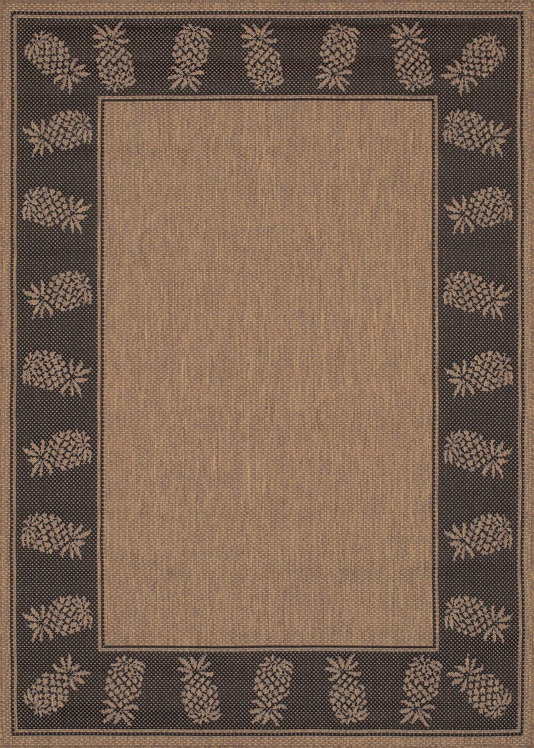 Couristan Recife 1177/2500 Tropics Outdoor Rug, Cocoa Black, 7'6 ...