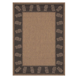 Couristan Recife 1177/2500 Tropics Outdoor Rug, Cocoa Black, 7'6 ...