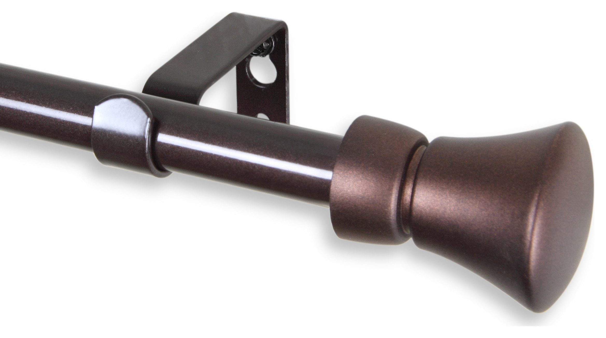 Reagan 5/8" Curtain Rod - Cocoa, 84-120" - Transitional - Curtain Rods ...