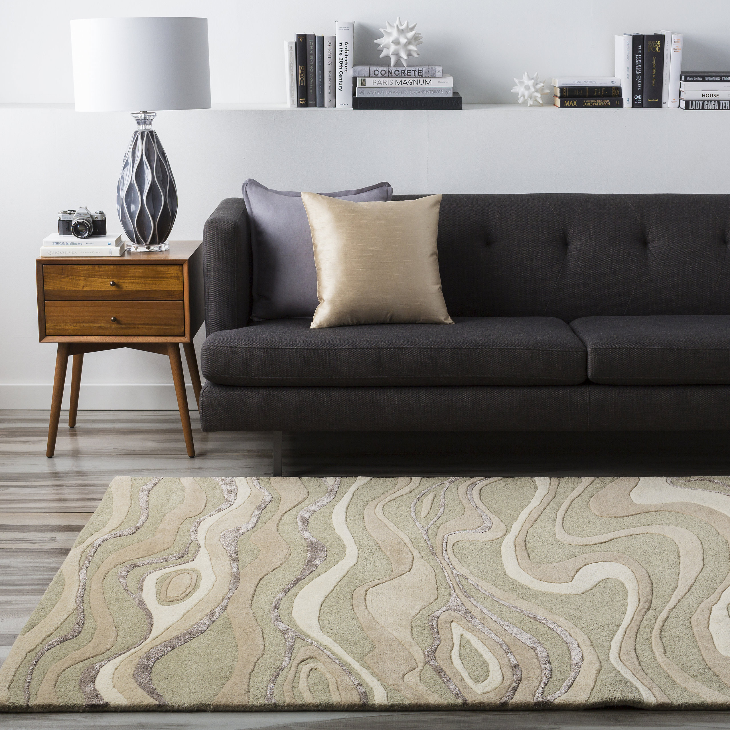 Hand Tufted Modern Classics Wool Rug CAN-1927, 8' x 11' - Contemporary ...