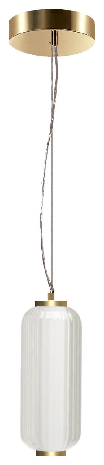 Ramona LED Pendant, 10W, Clear Fluted Glass - Transitional - Pendant ...