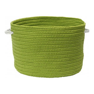 Colonial Mills Basket Colorful Braided Toy Basket Peridot Round, 12"x12 ...