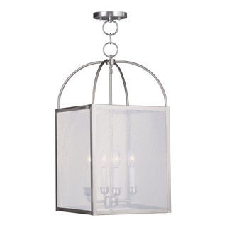 Vicar's Bridge Road 4-Light Chain Hanging Lantern, Farmhouse Style 12. ...