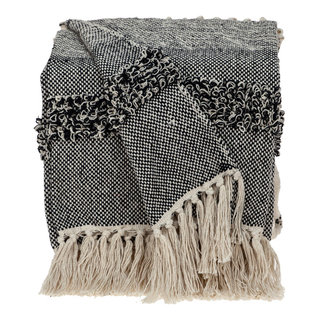 Parkland Collection Eclectic Beige 52" x 67" Woven Handloom Throw ...