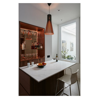 Tuscan rose and gold quartz kitchen - Contemporary - Kitchen - London ...