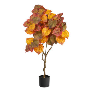4' Autumn Umbrella Ficus Fall Artificial Tree - Modern - Artificial ...