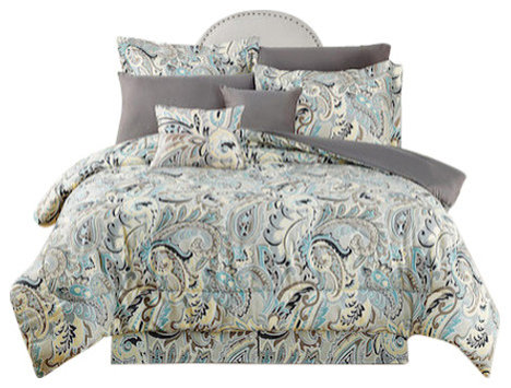 Kathy Ireland 10pc Bed in a Bag Comforter Set, Queen - Mediterranean ...