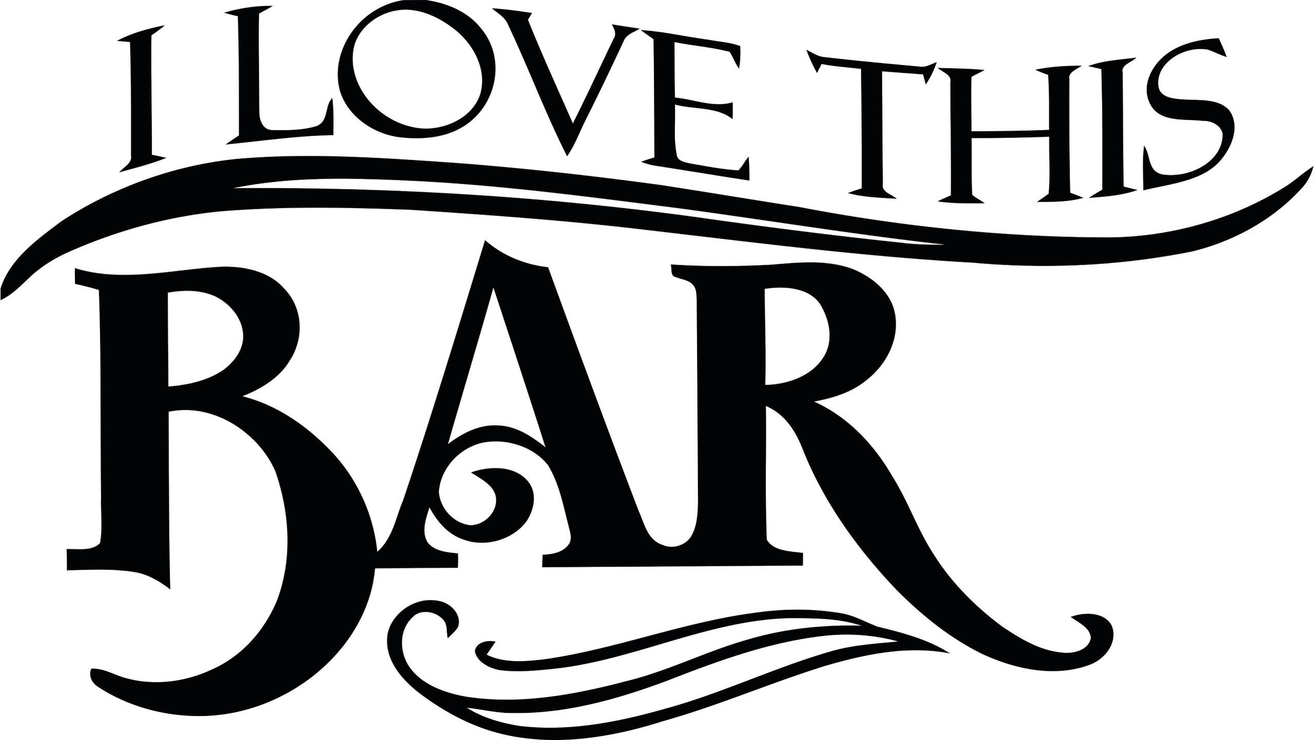 I Love This Bar Nightlife Drinks Decal, 8x16", 8X16 - Contemporary ...