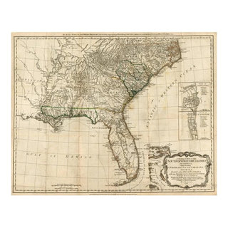 "A General Map of Southern British Colonies, America, 1776" Paper Art ...