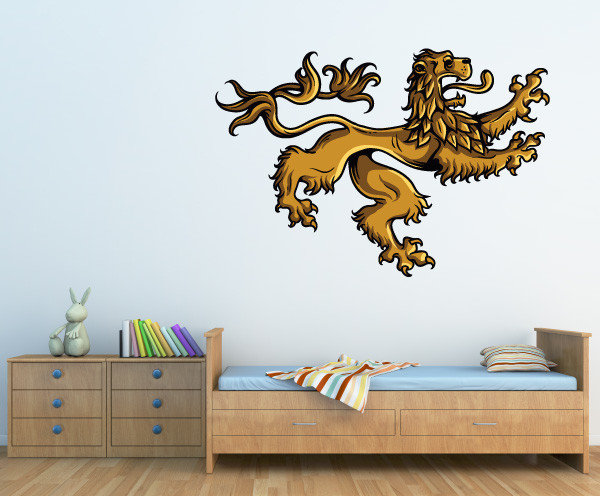 Medieval Lion Vinyl Wall Decal MedievalLionUScolor002, 42 in ...