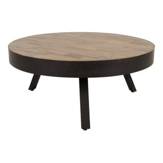 Round Teak Coffee Table, L, DF Suri - Transitional - Coffee Tables - by ...