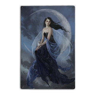 Moon Indigo, Classic Metal Sign - Contemporary - Metal Wall Art - by ...