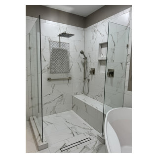 Bright and Inviting Bathroom Remodel: Barrier-Free Shower & Free ...