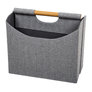 Modern and Sleek Two-Compartment Magazine Storage Bin with Bamboo ...