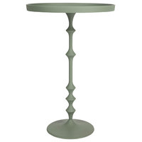 Sculptural Metal Side Table, Sage Green - Contemporary - Side Tables ...