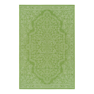 Kaleen Sunice Collection Bright Lime Green Runner 2'2"x8 ...