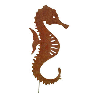 Seahorse Garden Art - Beach Style - Garden Statues And Yard Art - by ...